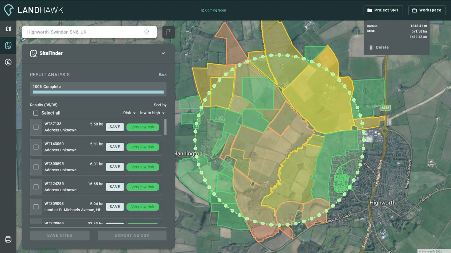 Intelligent Land Search and Analysis for Land Acquisition and Development